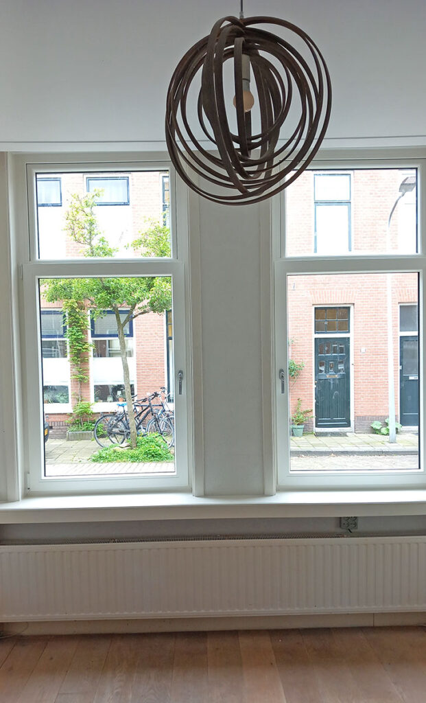 Kunststof kozijn met stolpraam en bovenlicht