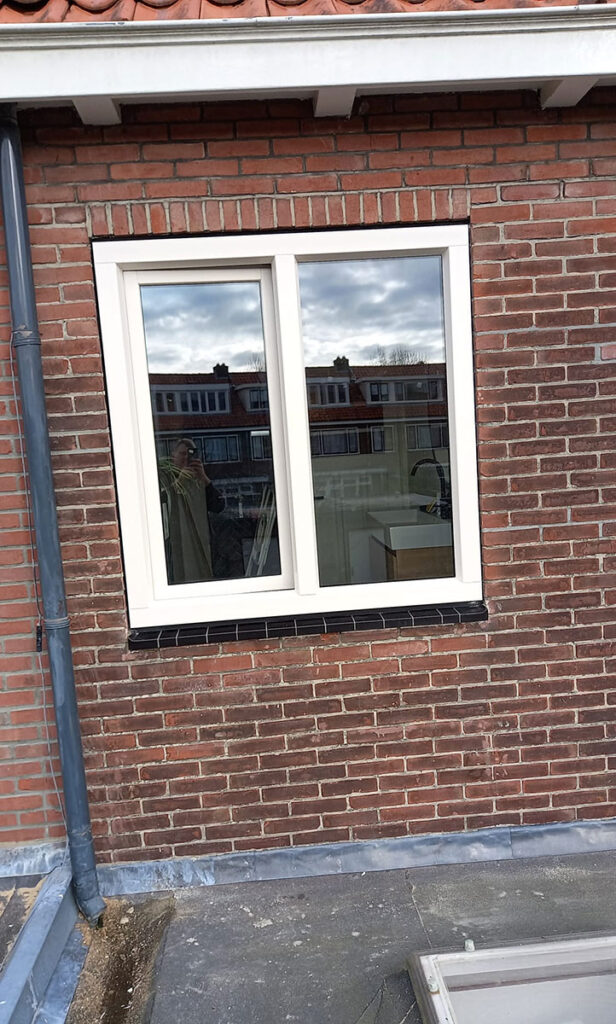 Maatwerk 3-vaks horizontaal kunststof kozijn